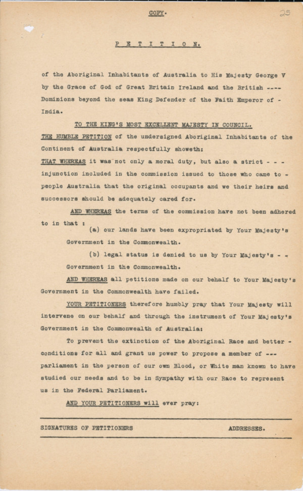 Letters of Protest & Petitions - Bonmarart Leewik (Strong Ancestors ...